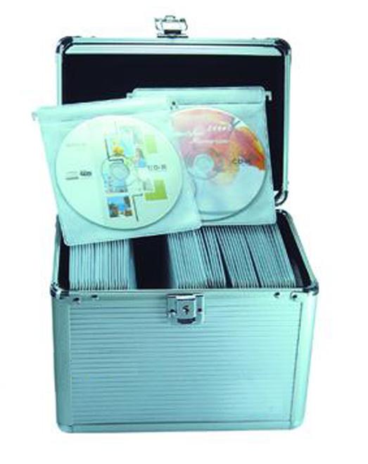 Aluminum CD Case for 120 Discs | Secure Media Storage | Merhein